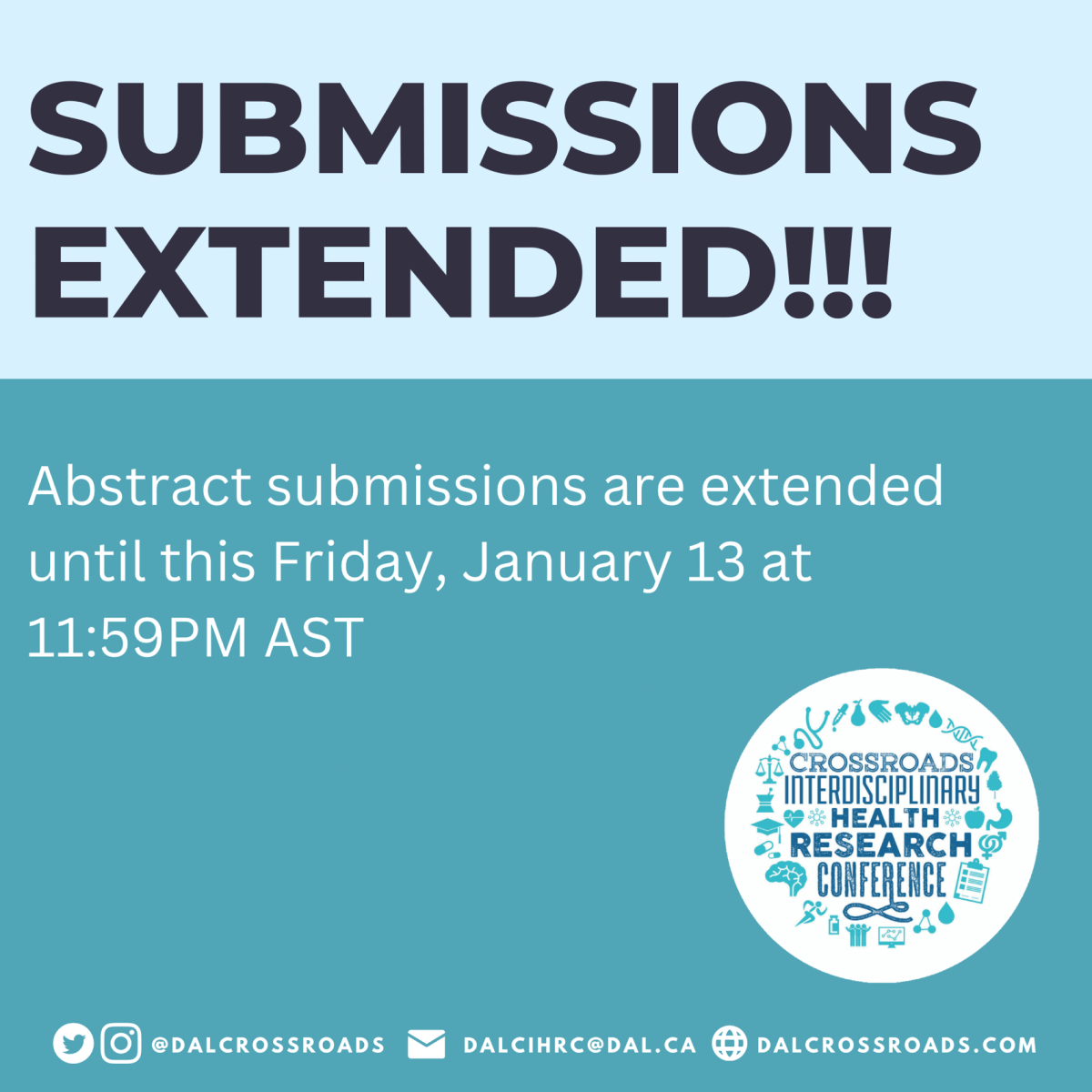 Call for Abstracts Extended!! – Crossroads Interdisciplinary Health ...
